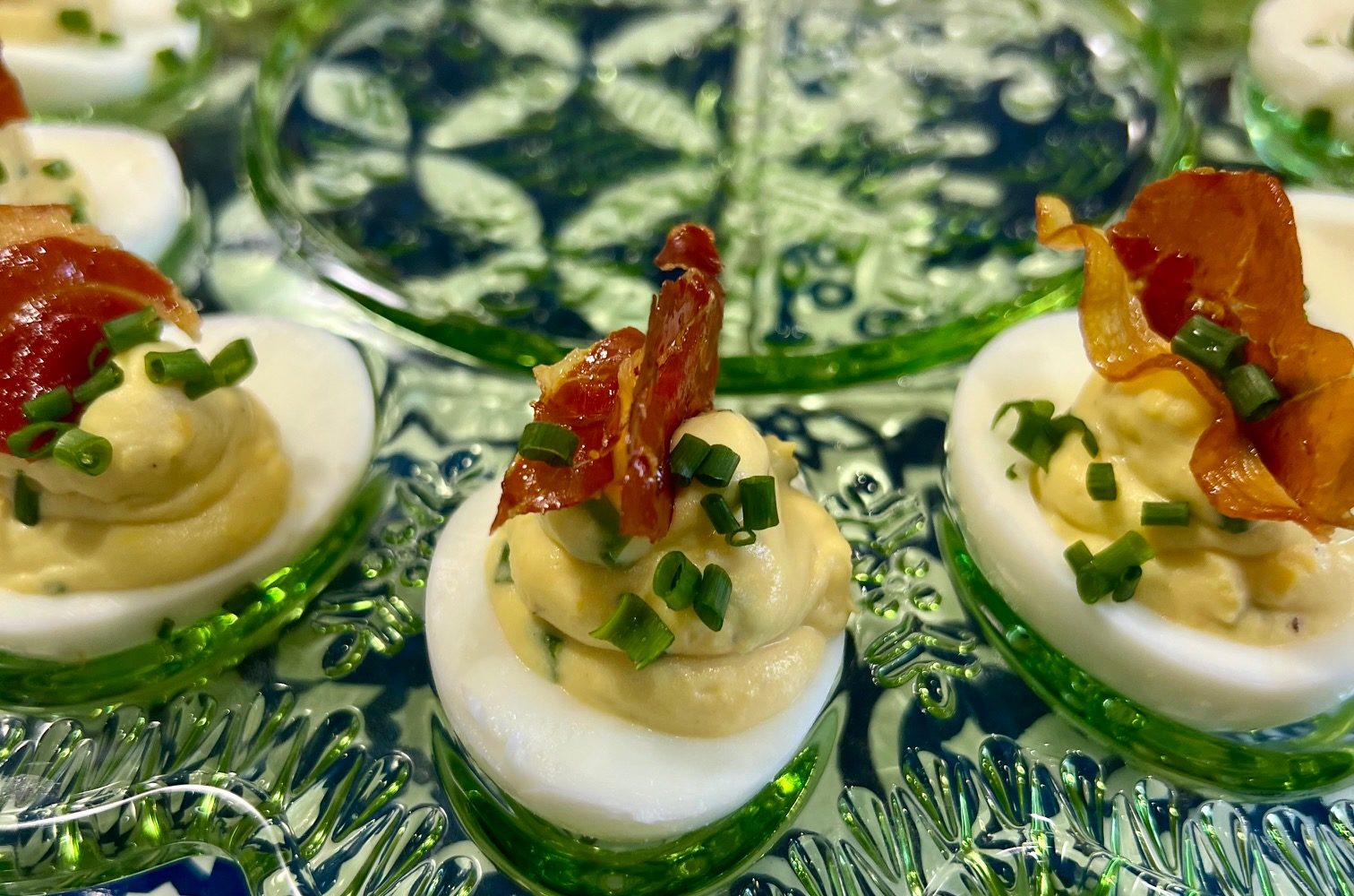Jamon Serrano Deviled Eggs - Abuela's Cuban Counter