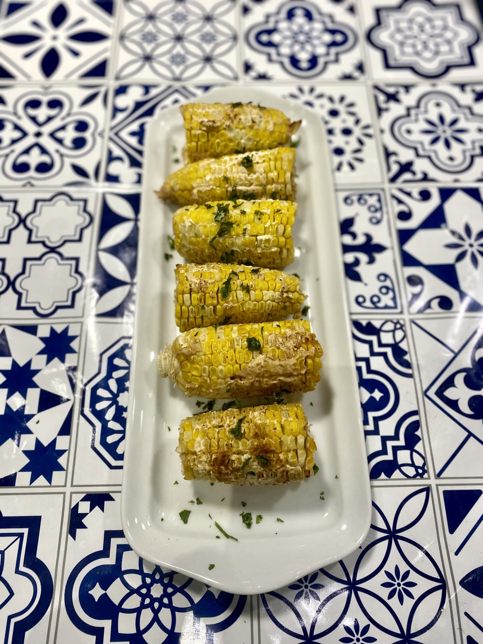 Roasted Corn with Yogurt - Abuela's Cuban Counter