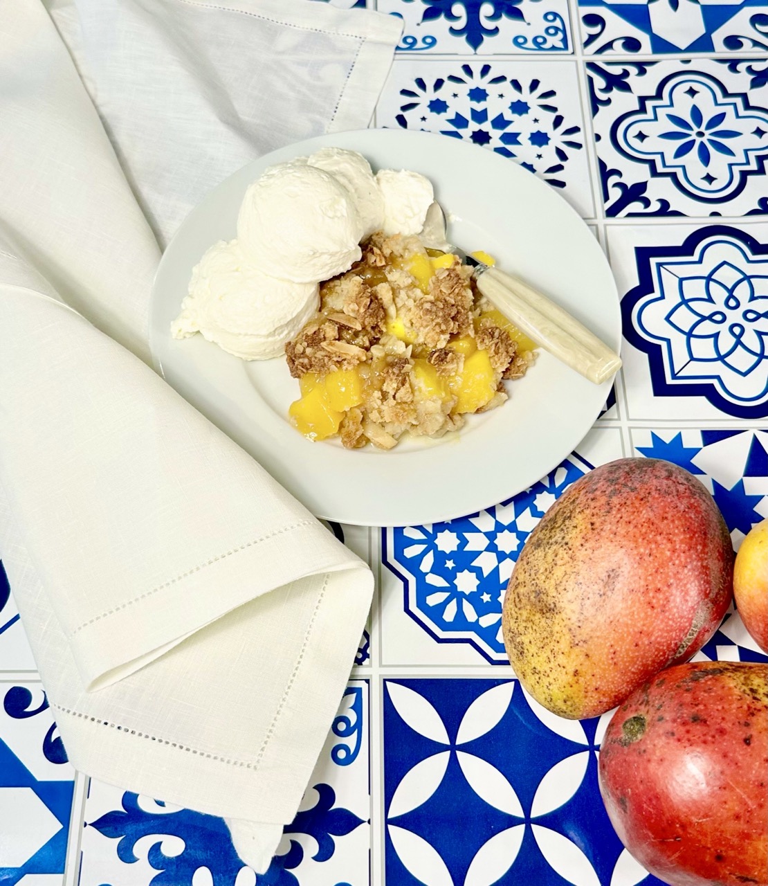Mango Crisp with Almond - Abuela's Cuban Counter
