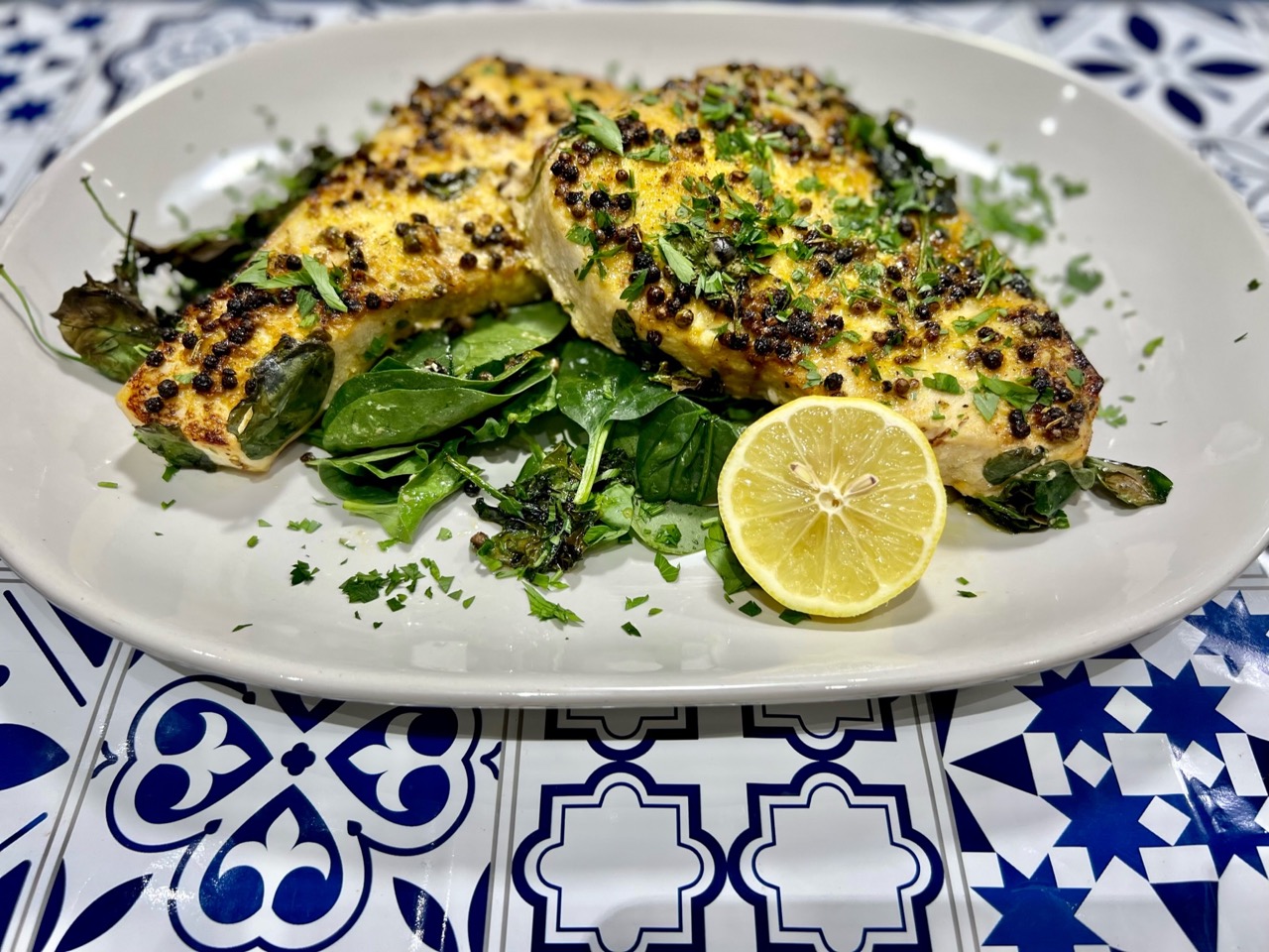 Sheet Pan Lemon Pepper Swordfish