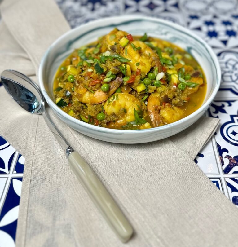 Cauliflower Rice with Shrimp - Abuela's Cuban Counter