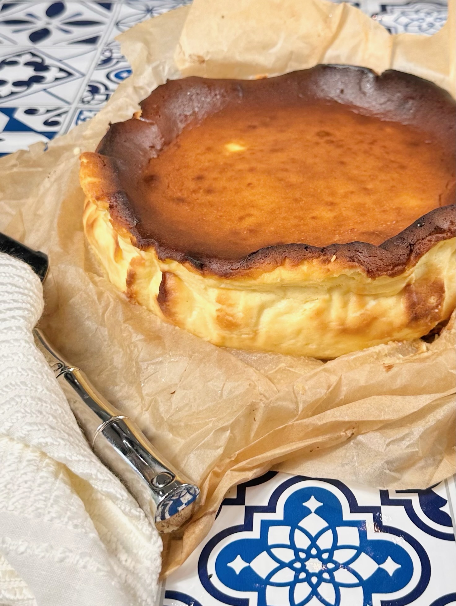 Easy Basque Cheesecake - Abuela's Cuban Counter